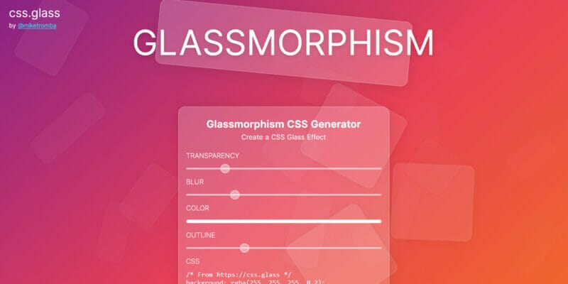 Top Css Glass Effect Generators For Web Designers Css Author