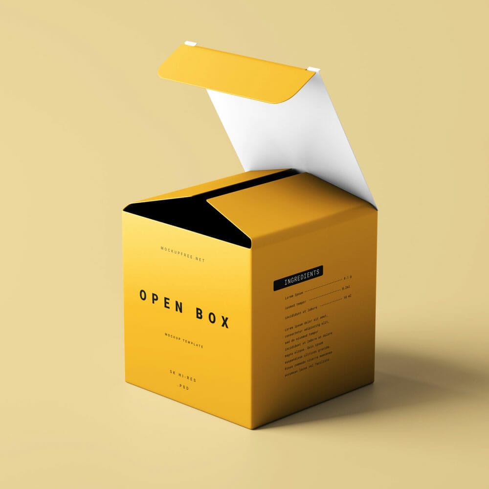 Free Square Open Box Mockup » CSS Author