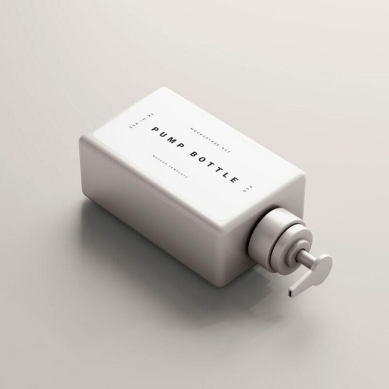 Free Square Pump Bottle Mockup » CSS Author