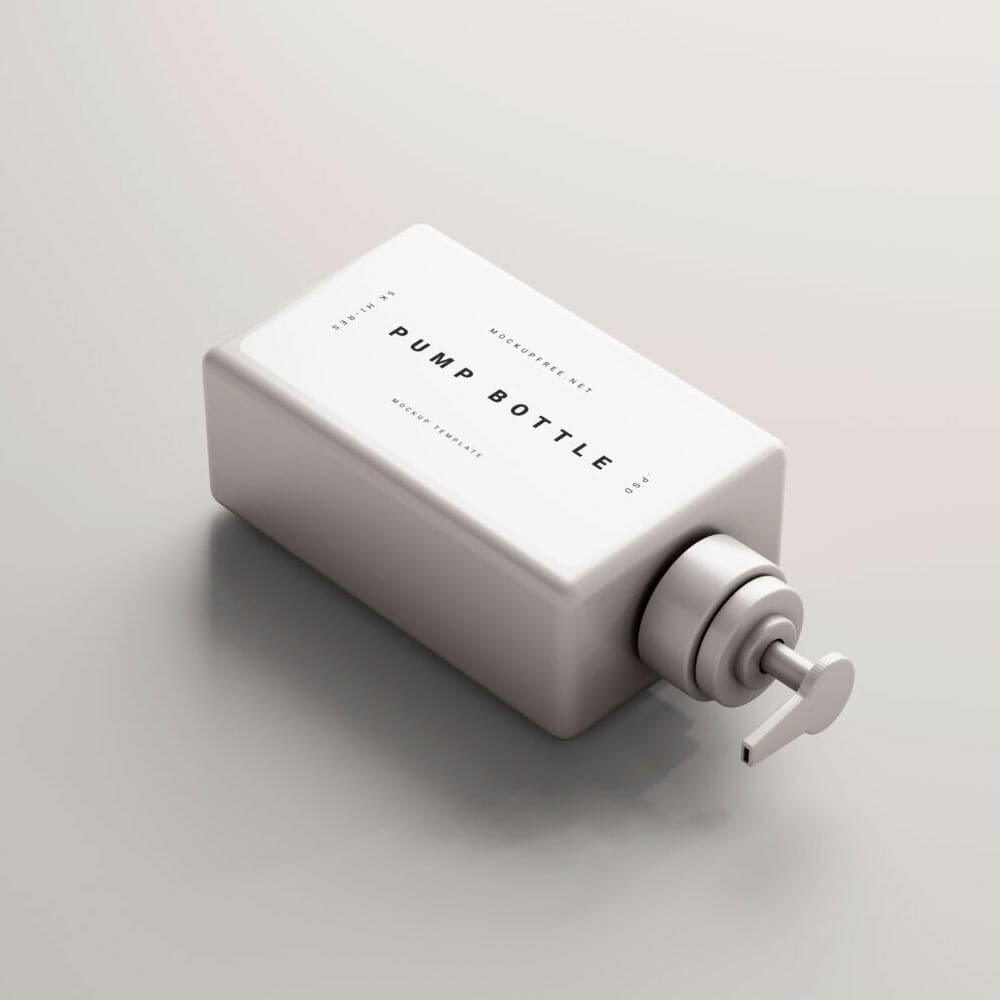 Free Square Pump Bottle Mockup » CSS Author