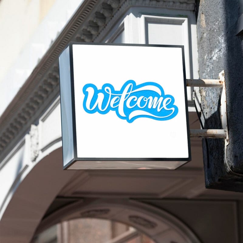 Free Welcome Sign Mockup PSD Template » CSS Author