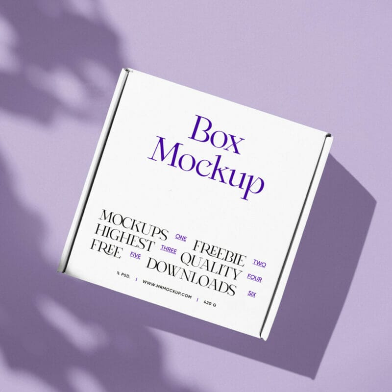 Free White Square Box Mockup » CSS Author