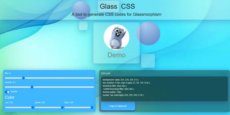 Top Css Glass Effect Generators For Web Designers Css Author 1547