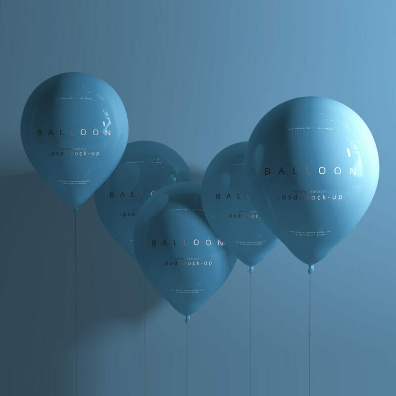 Heart Shaped, Star Shaped And Round Shaped Balloon Mockups » CSS Author