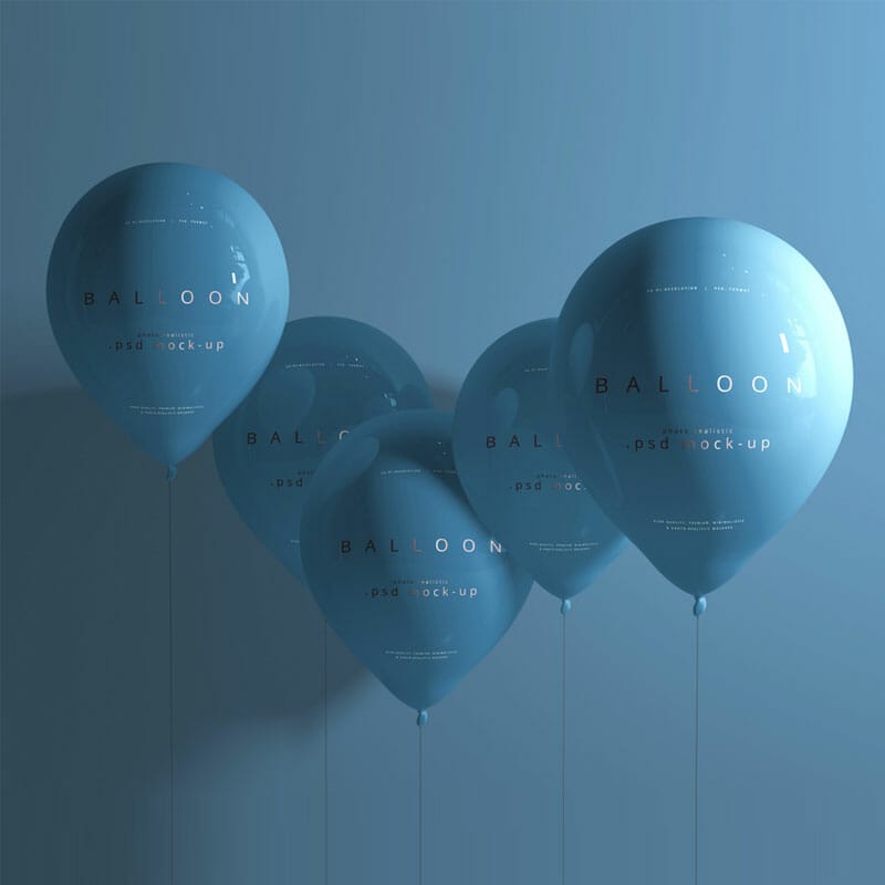 Heart Shaped, Star Shaped And Round Shaped Balloon Mockups » CSS Author