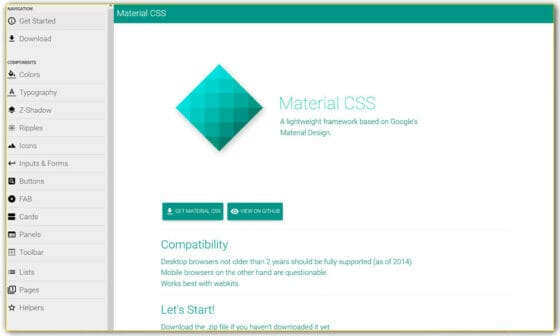 25+ Best Material Design Frameworks » CSS Author