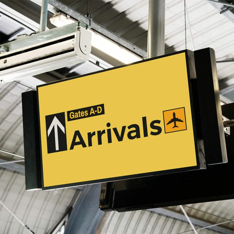 Free Airport Signage Mockup PSD Template PSD » CSS Author