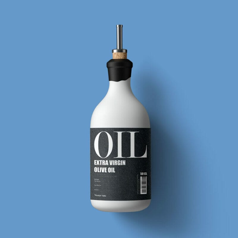Free Bottle Of Olive Oil Mockup PSD » CSS Author