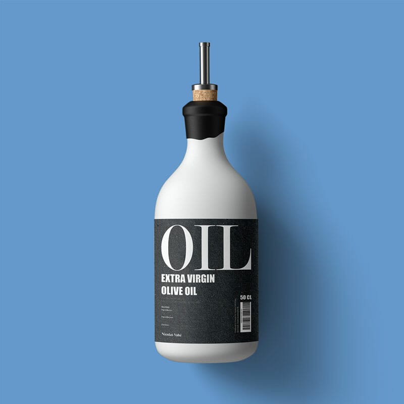 Free Bottle Of Olive Oil Mockup PSD » CSS Author