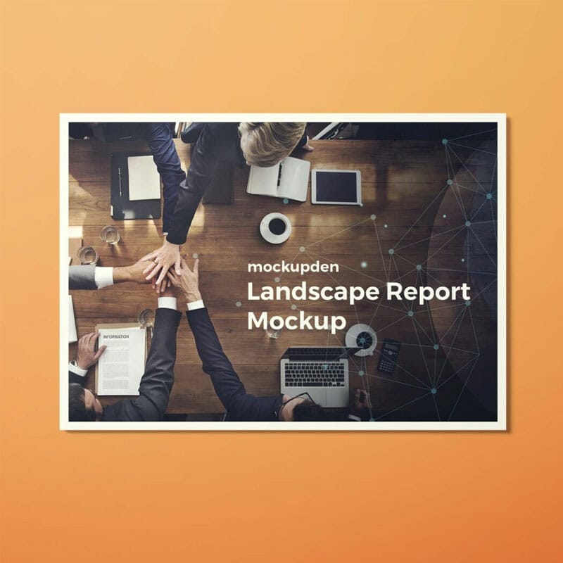 Free Landscape Report Mockup PSD Template » CSS Author