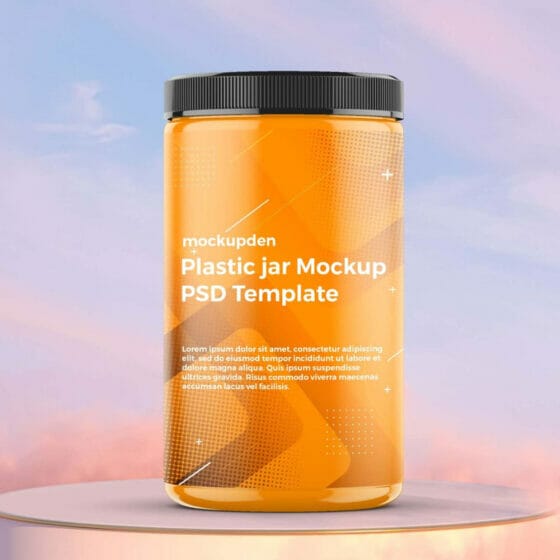 Free Plastic Jar Mockup PSD Template » CSS Author