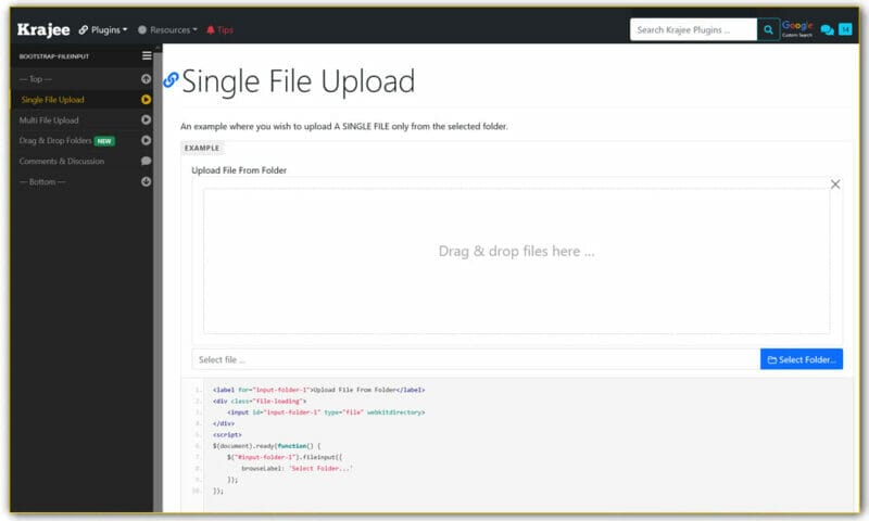 25 Best Javascript File Upload Library And Plugins Css Author
