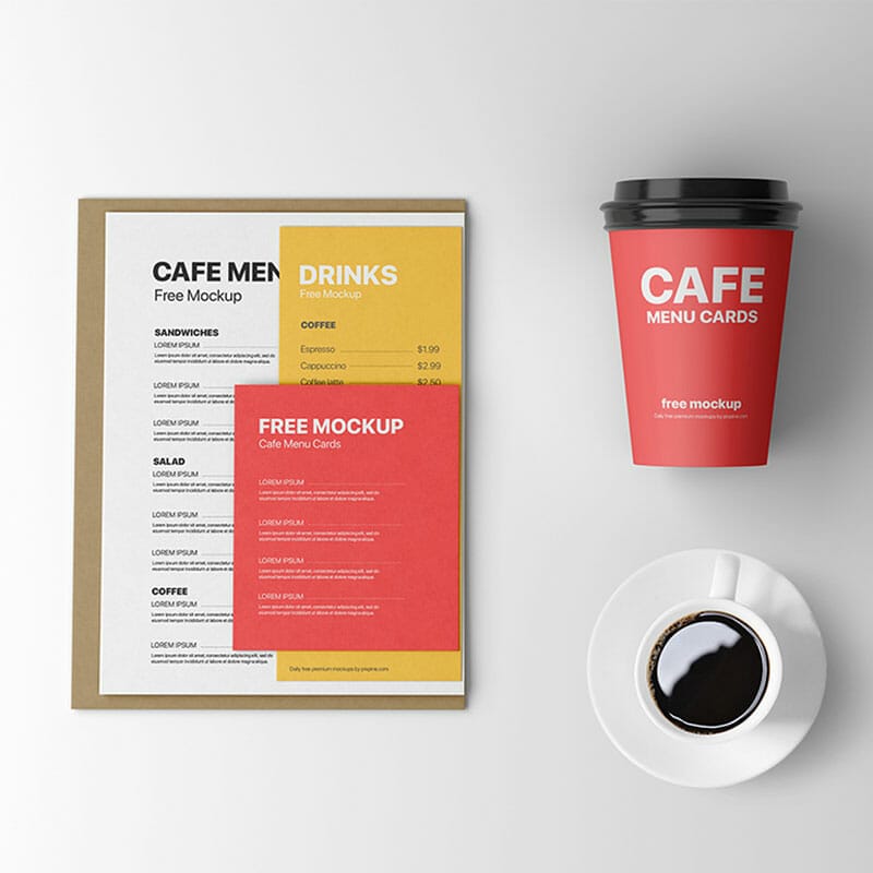 Free Cafe Menu Card Mockup PSD » CSS Author