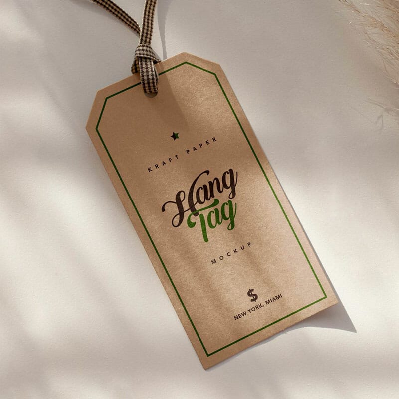 Free Clothing Hang Tag Mockup PSD » CSS Author