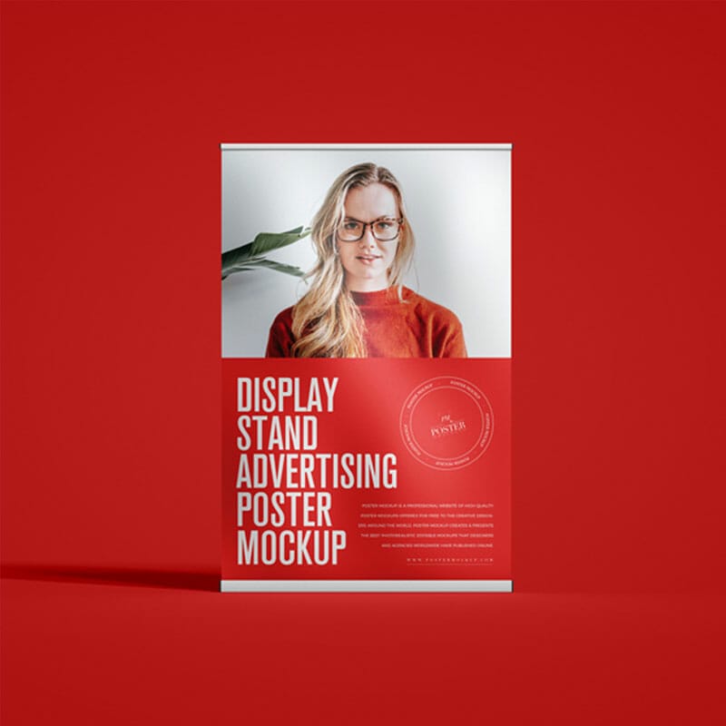 Free Display Stand Advertising Poster Mockup » CSS Author