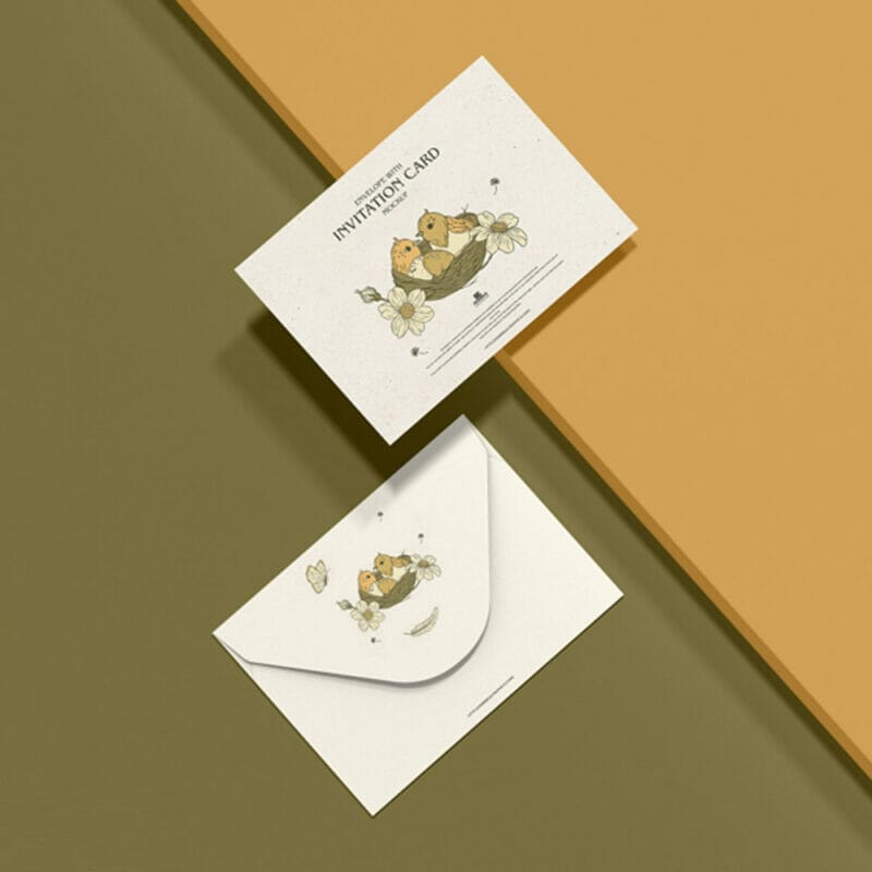 Free Envelope With Invitation Card Mockup PSD » CSS Author