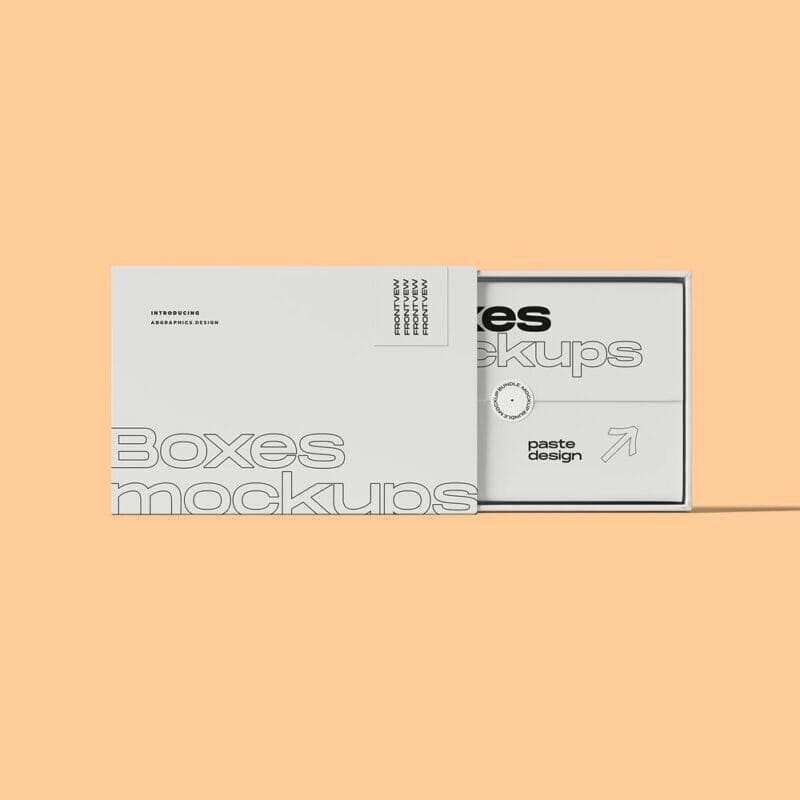 Free Front View Open Box Mockup PSD » CSS Author