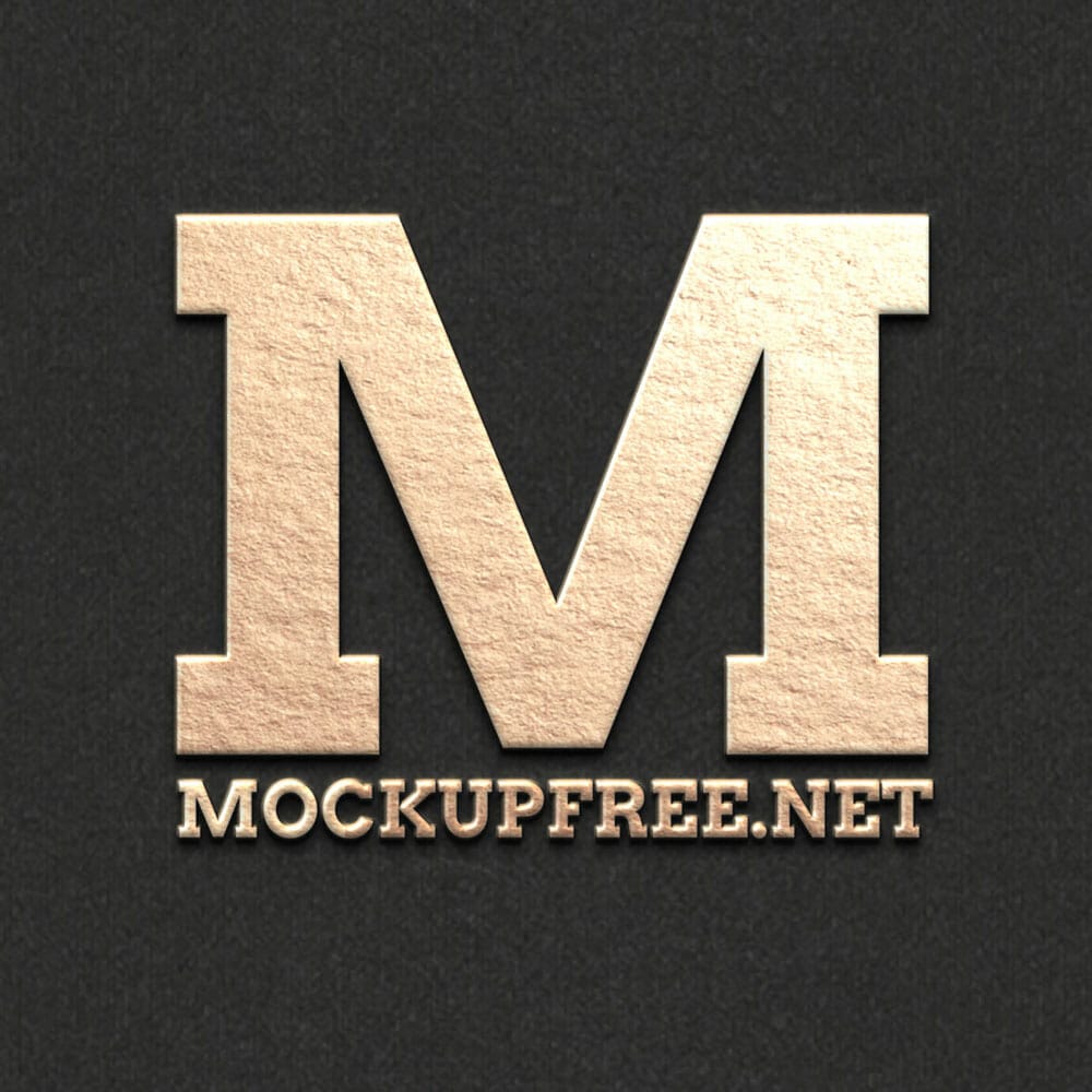 Free Golden Emboss Logo Mockup PSD » CSS Author