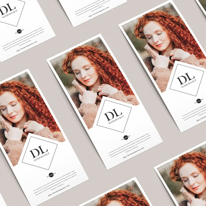 Free Grid Curved Dl Flyer Mockup PSD » CSS Author