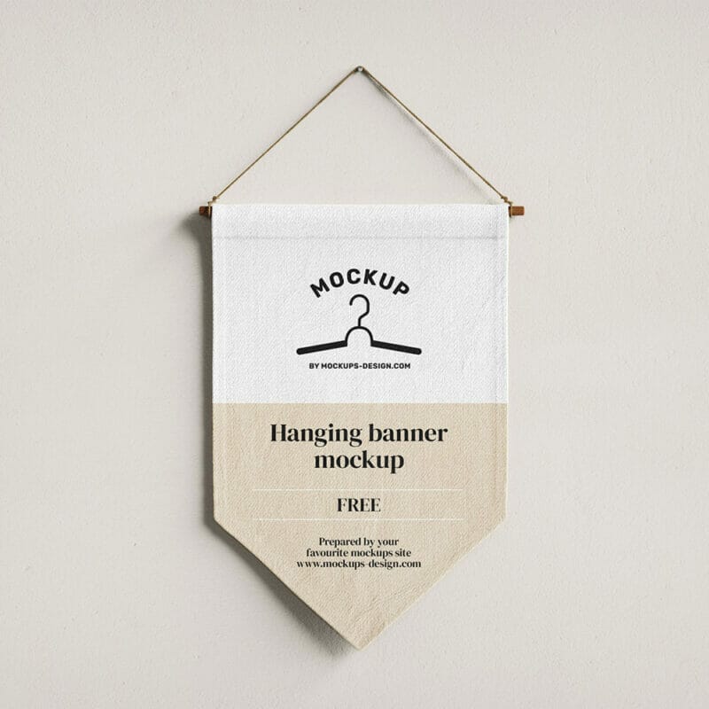 Free Hanging Banner Mockup PSD » CSS Author