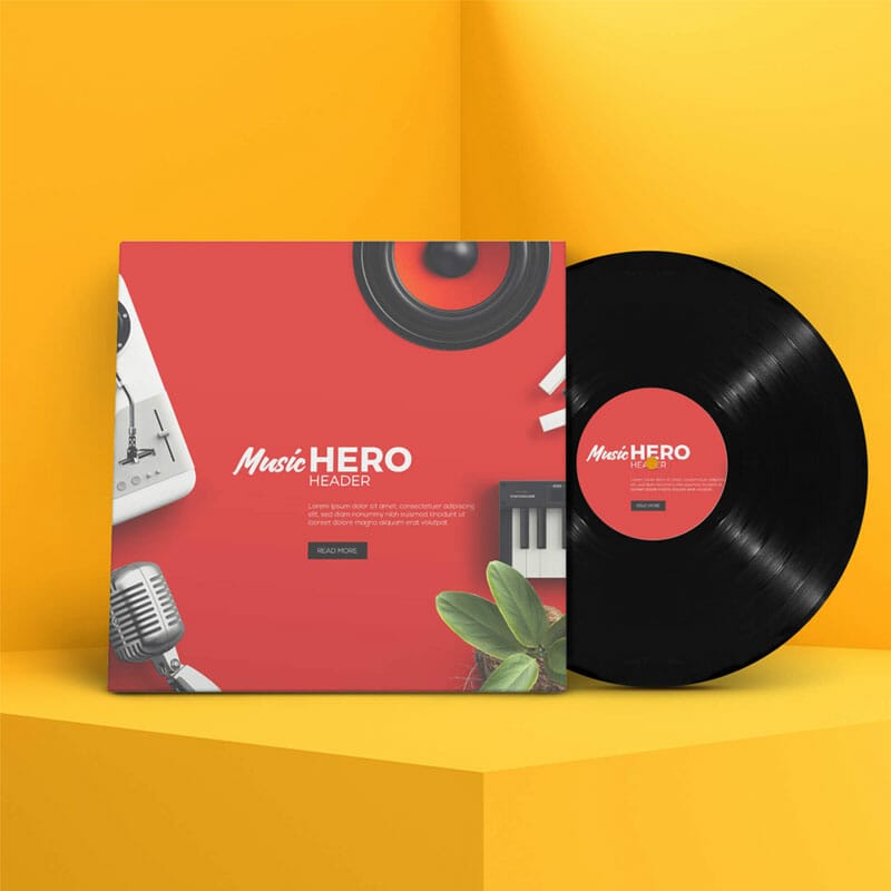 Free LP Cover Mockup PSD Template » CSS Author