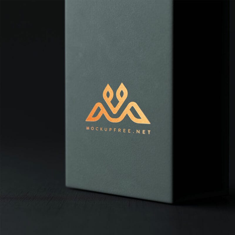 Free Logo On A Box Mockup PSD » CSS Author