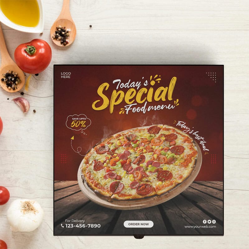 Free Pizza Packaging Mockup PSD Template » CSS Author