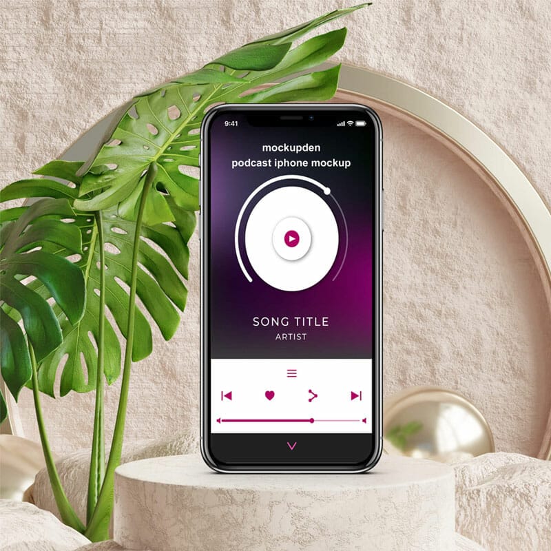 Free Podcast IPhone Mockup PSD Template » CSS Author