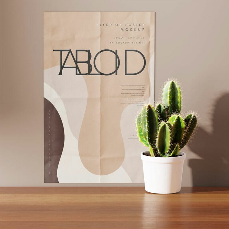 Free Tabloid Size Flyer Or Poster Mockup PSD » CSS Author