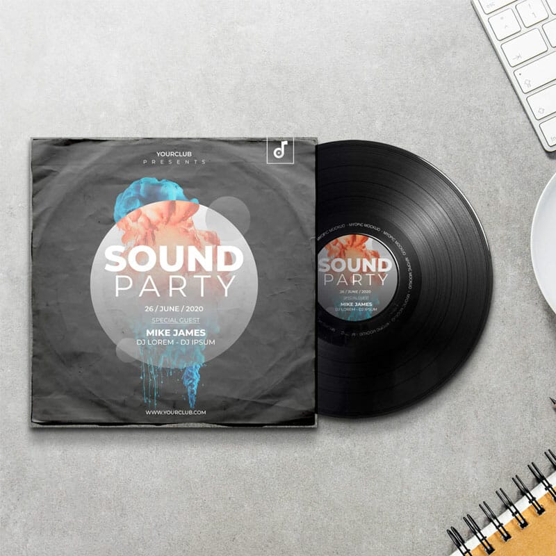 Free Vinyl Cover Mockup PSD Template » CSS Author