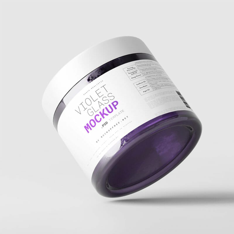Free Violet Glass Jar Mockup PSD » CSS Author