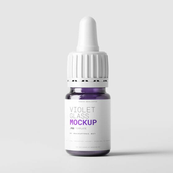 Free Violet Glass Small Dropper Bottle Mockup PSD » CSS Author