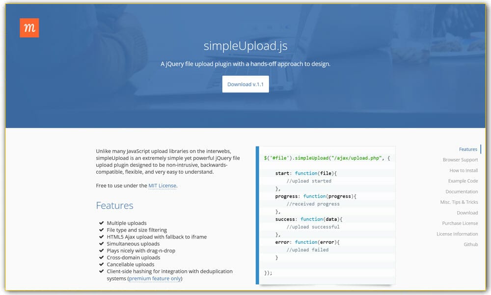 25 Best Javascript File Upload Library And Plugins Css Author