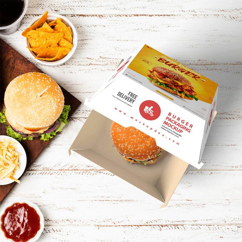 Free Burger Packaging Mockup PSD Template » CSS Author
