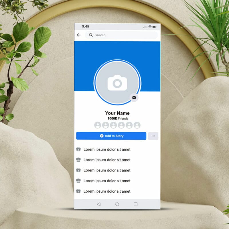 Free Facebook Profile Mockup On Phone PSD Template » CSS Author