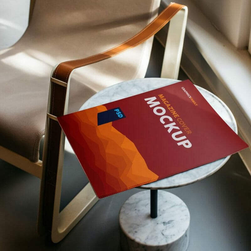 Free Magazine On Table Mockup PSD » CSS Author