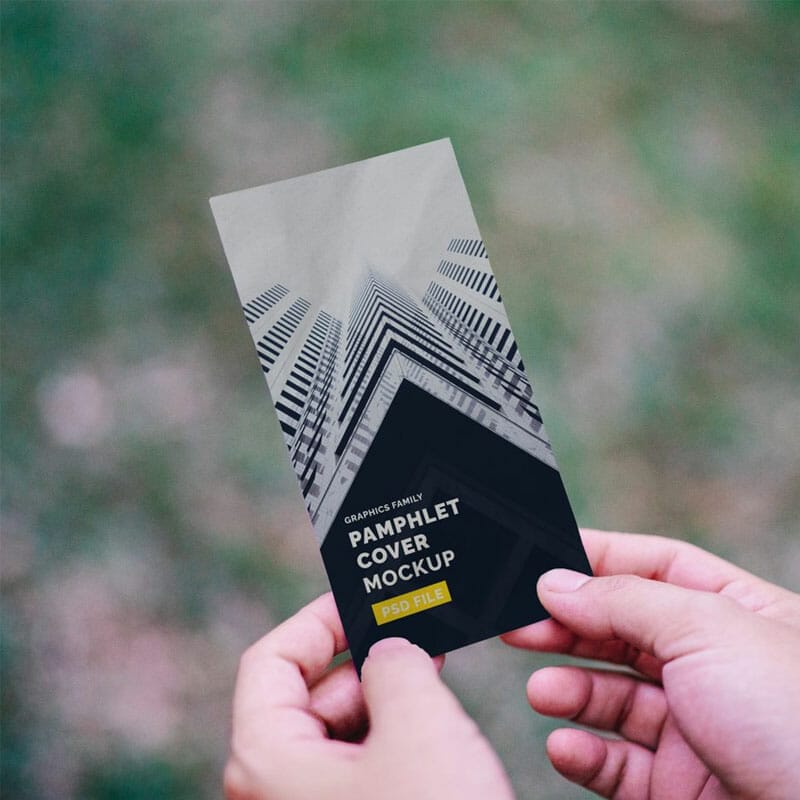 Free Pamphlet Cover Design Mockup PSD » CSS Author