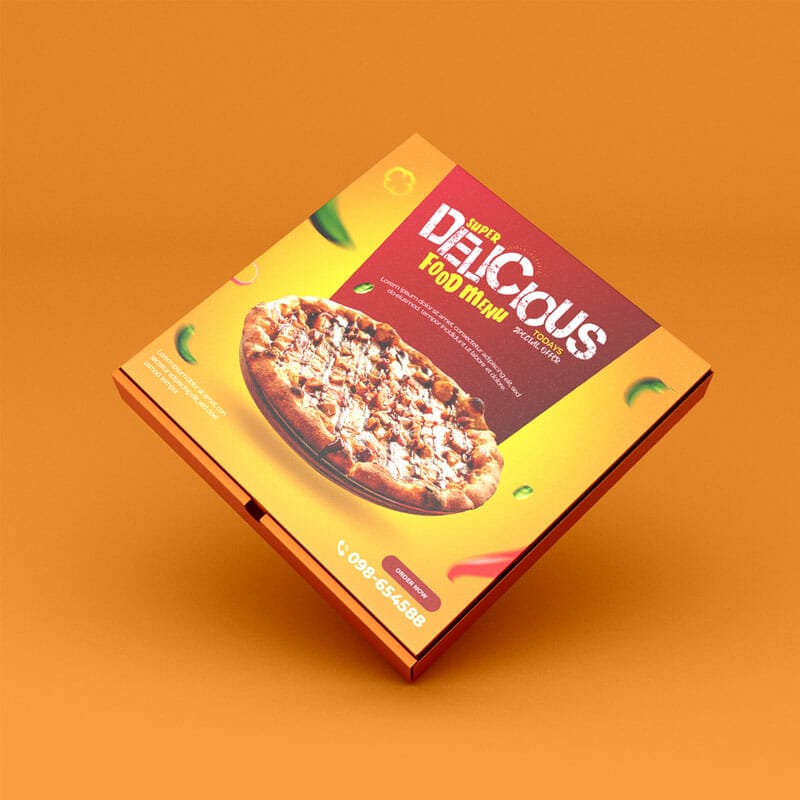Free Pizza Box PSD Mockup » CSS Author
