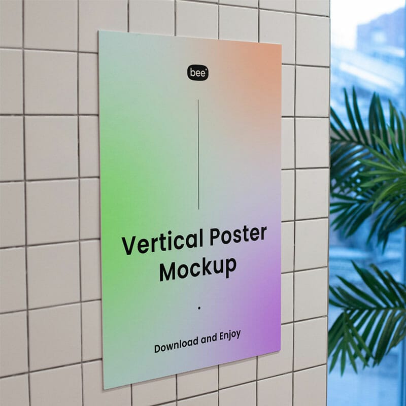 Free Poster On White Wall Mockup PSD » CSS Author