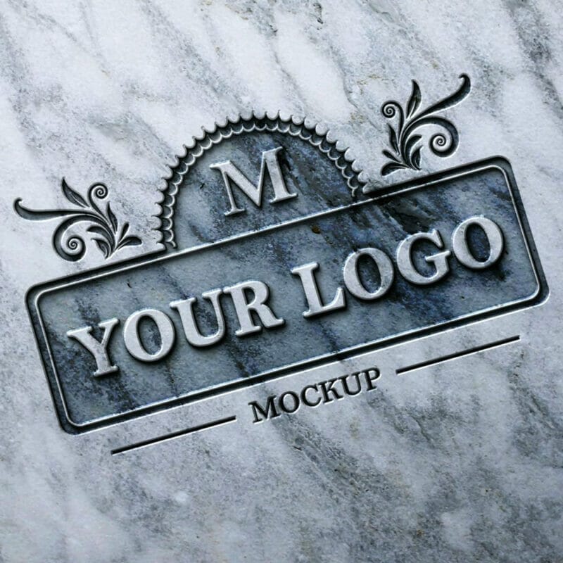 Free Carved Marble Stone Logo Mockup PSD » CSS Author