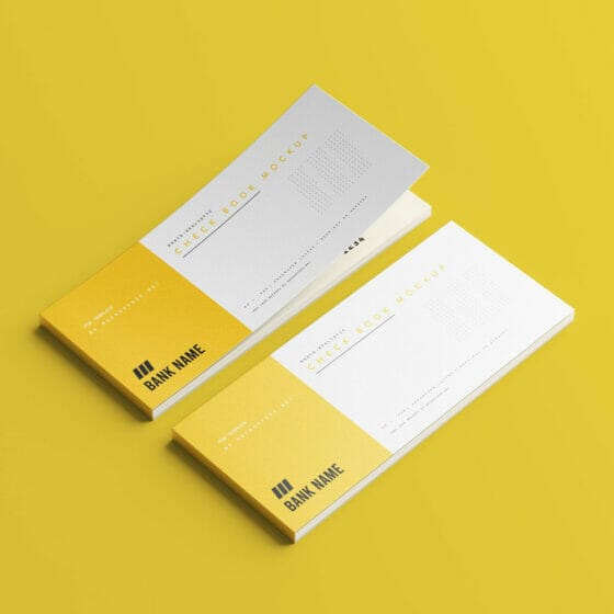 Free Check Book Mockup PSD » CSS Author