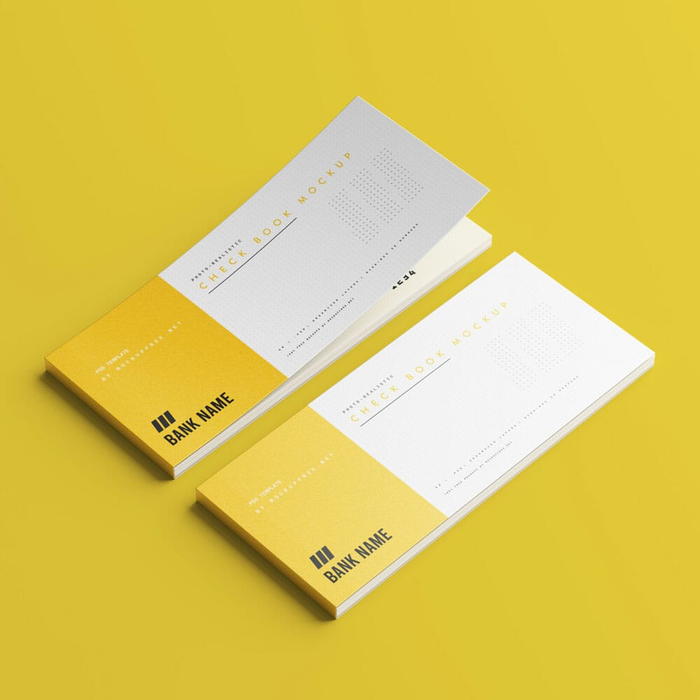 Free Check Book Mockup PSD » CSS Author