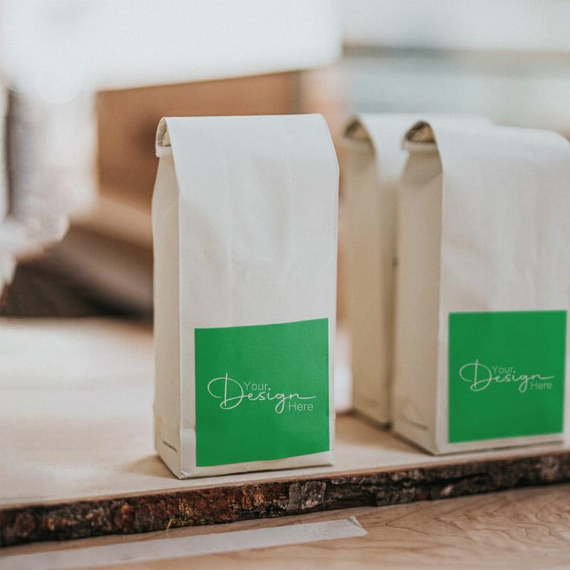 Free Eco-Friendly Paper Bag Sticker Design Mockup PSD » CSS Author