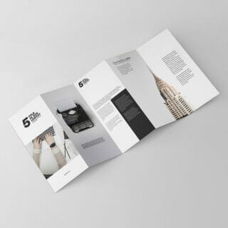 Free Five Fold DL Leaflet Mockup PSD » CSS Author