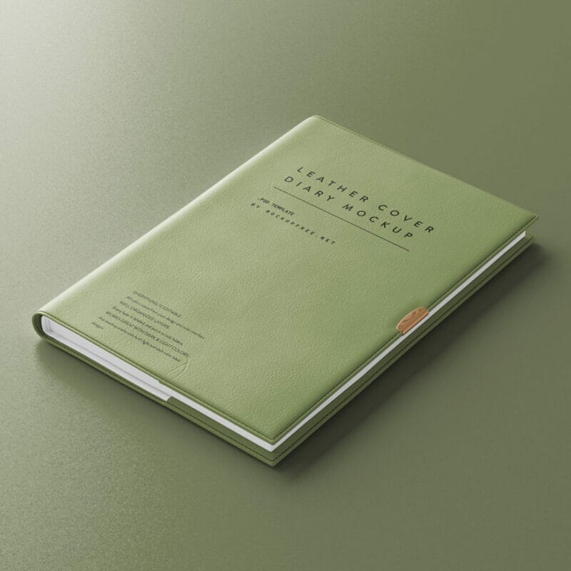 Free Leather Cover Diary Mockup PSD » CSS Author