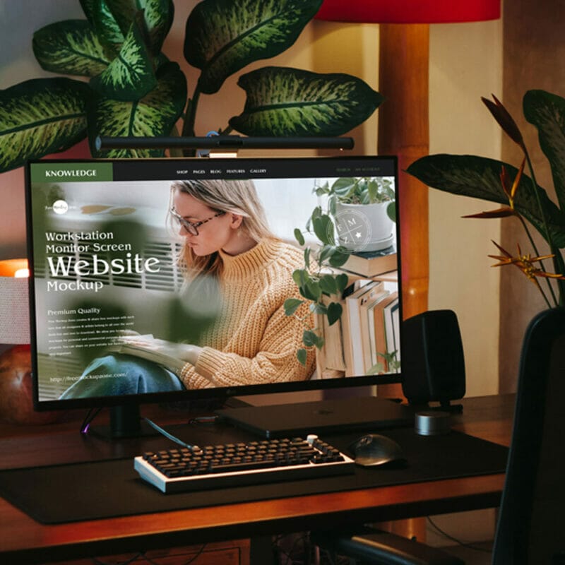 Free Modern Workstation Monitor Screen Website Mockup PSD » CSS Author