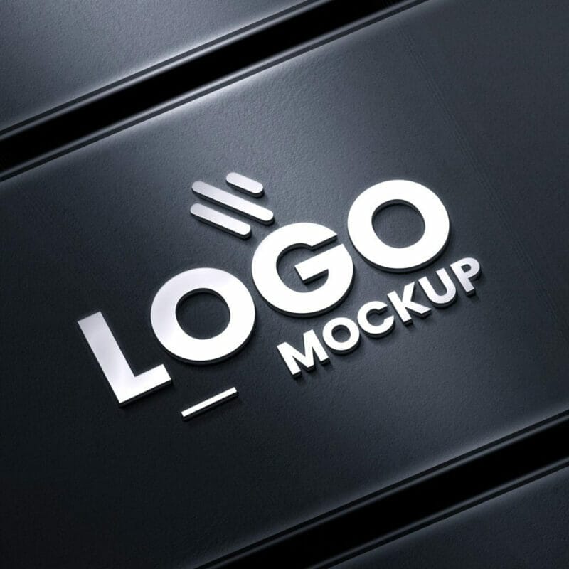 Free Realistic 3D Tech Logo Mockup PSD » CSS Author