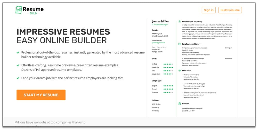 Best Online Resume Builders