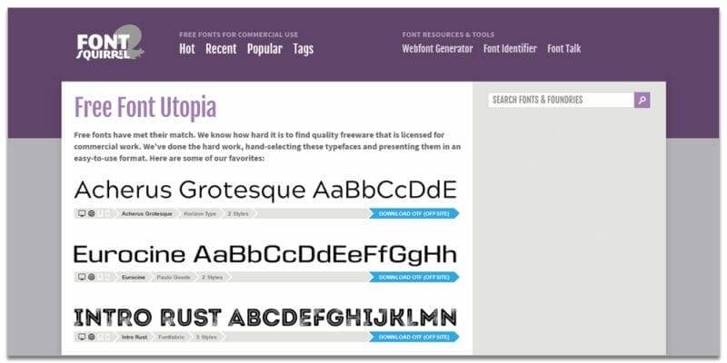 Free Font Resources For Designers