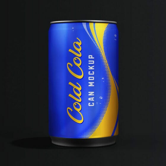 Free Beverage Tin Can Mockup PSD » CSS Author